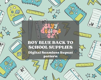 Artist Back to School Seamless Pattern - Etsy