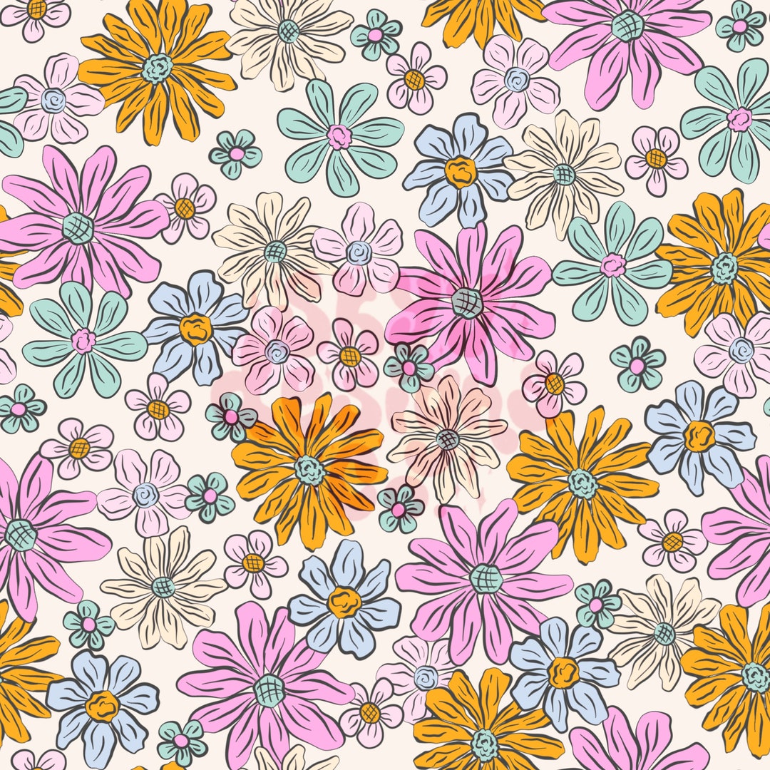 Summer Floral Seamless Pattern for Boho Floral Fabric Sublimation ...