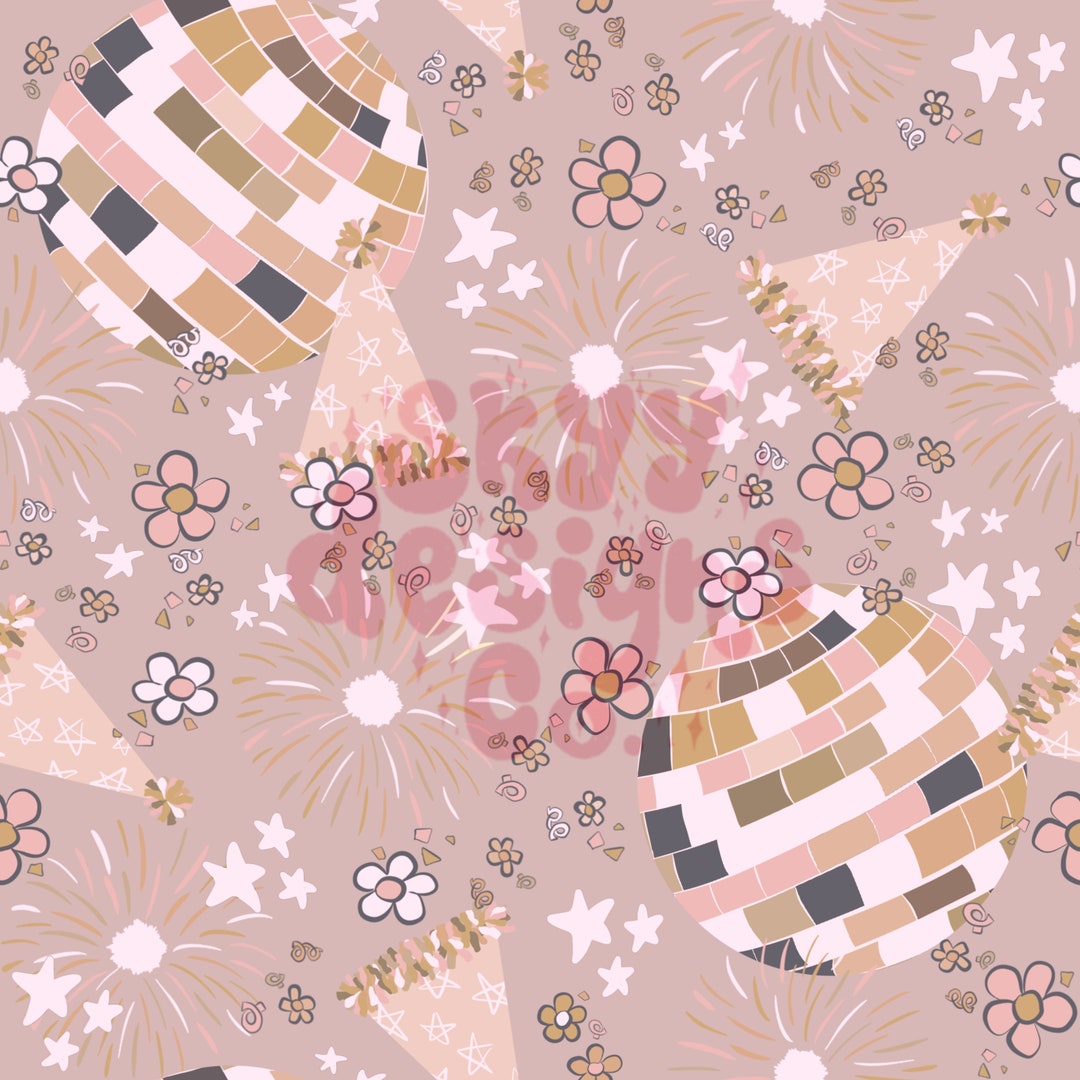 Boho Happy New Year Digital Seamless Pattern for Fabrics and Wallpapers ...