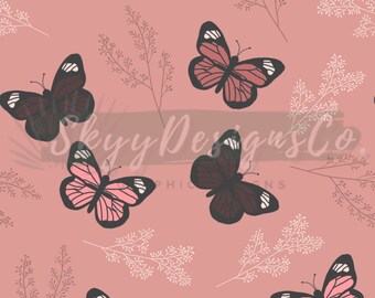 Boho Butterflies Seamless Repeat Pattern Boho Neutral for - Etsy
