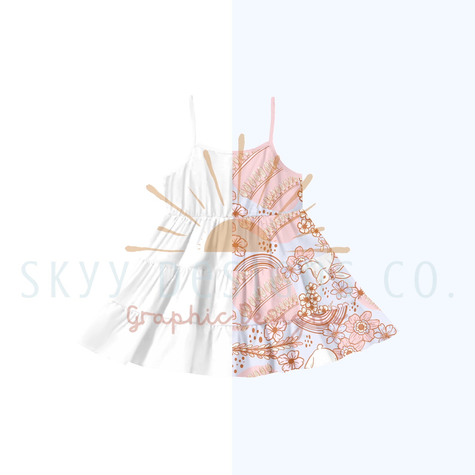 Tank Tiered Dress Realistic Mock-up Template for Procreate and - Etsy