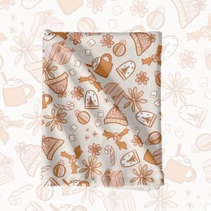 Boho Winter Neutral Digital Seamless Pattern for Fabrics and Wallpapers ...