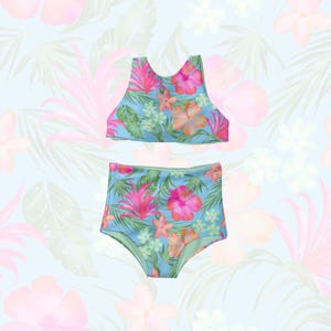 Tropical Hibiscus Floral Seamless Pattern for Summer, Bright Flowers ...