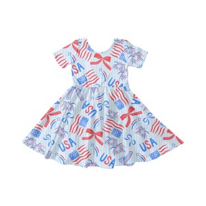 American Flag Coquette Bows Seamless Pattern for Fourth of July ...
