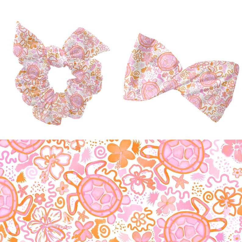 Pastel Sea Turtle Seamless Pattern for Summer, Preppy Watercolor ...