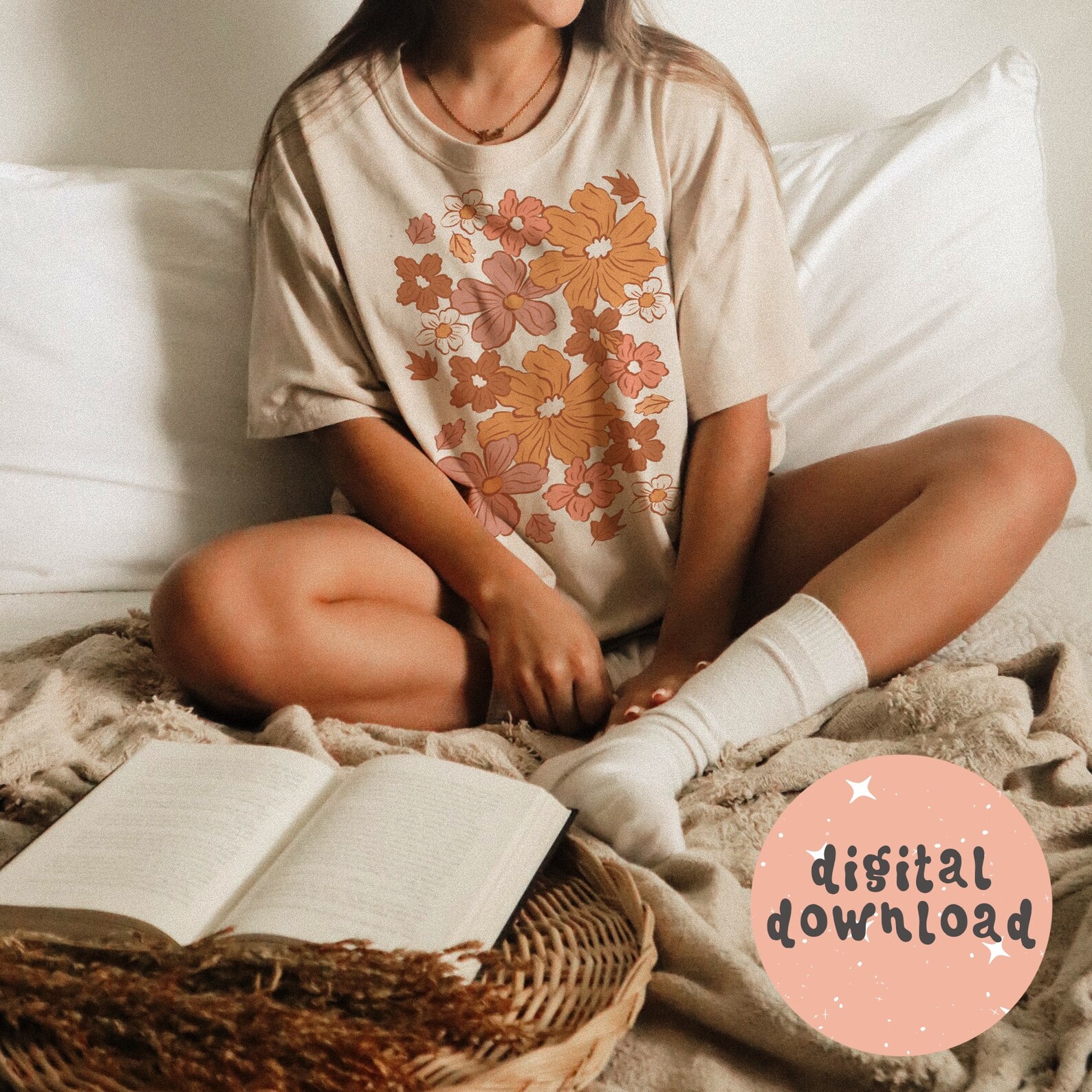 Boho Fall Leaves Digital Seamless Pattern for Fabrics and - Etsy