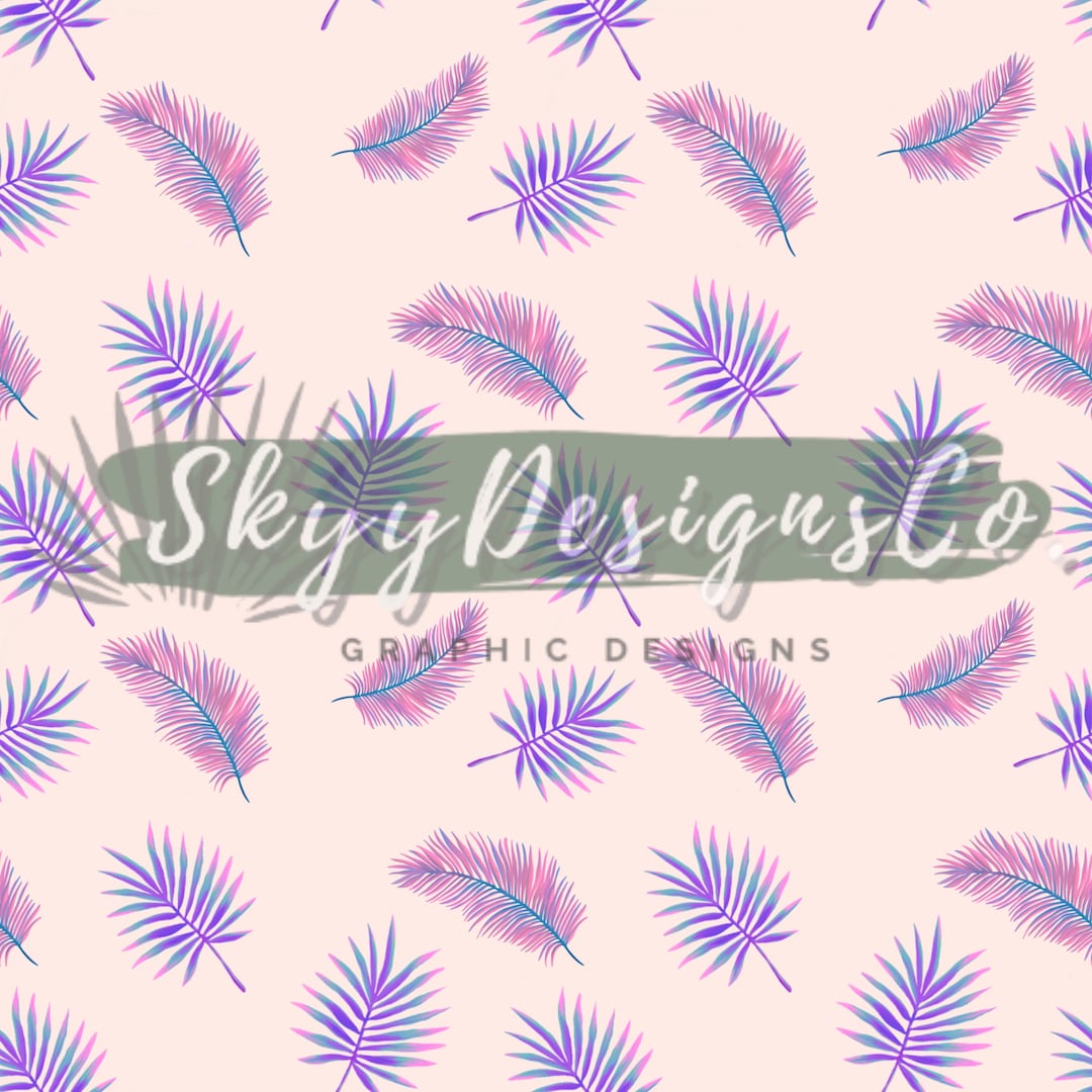 Pink Tropical Leaves Digital Seamless Pattern for Fabrics and ...