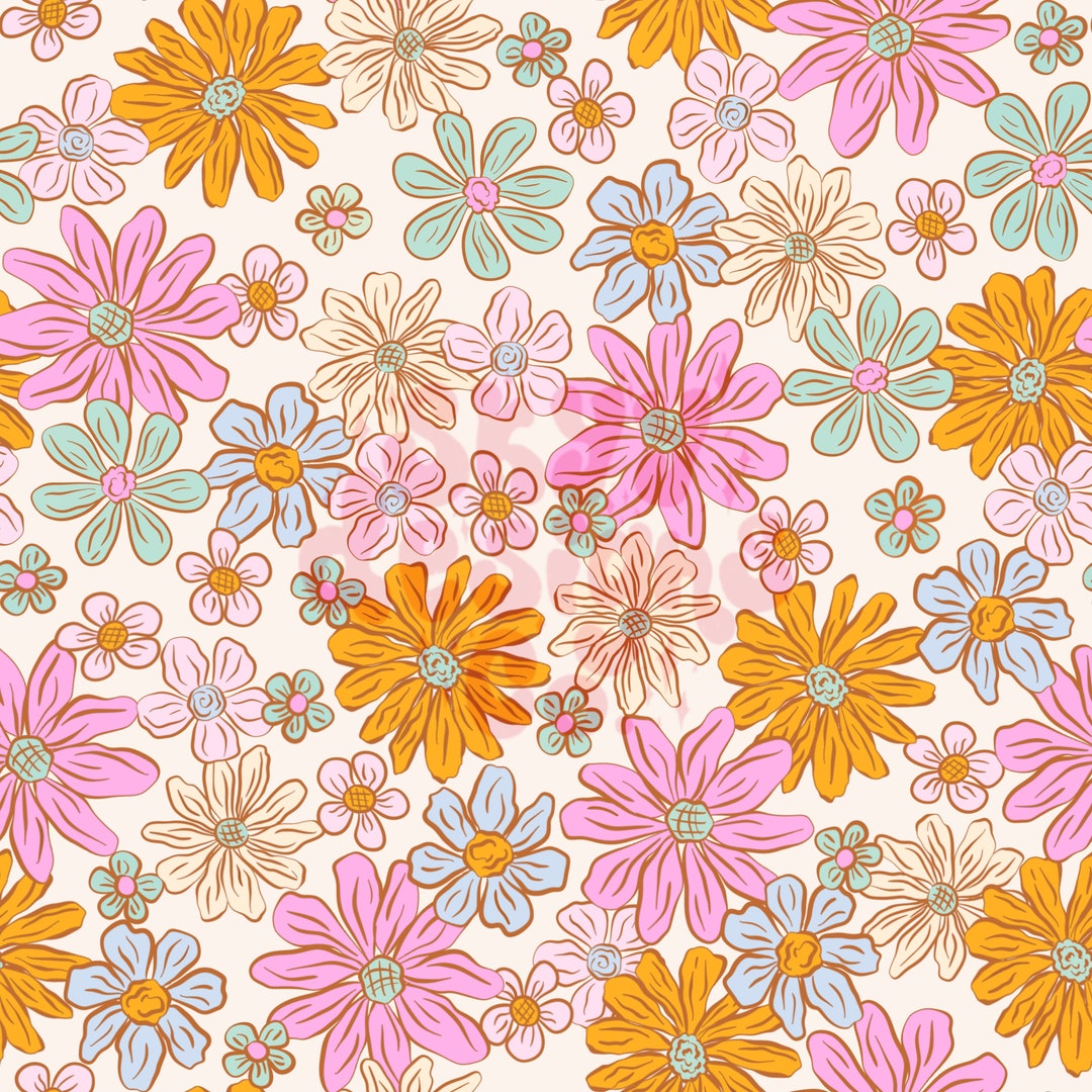 Summer Floral Seamless Pattern for Boho Floral Fabric Sublimation ...