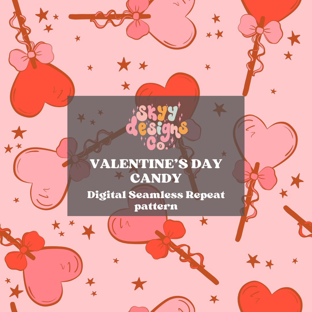 Love Candies Digital Seamless Pattern for Fabrics and Wallpapers ...