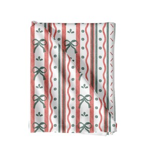 Coquette Stripes and Bows Seamless Pattern Design for Christmas ...