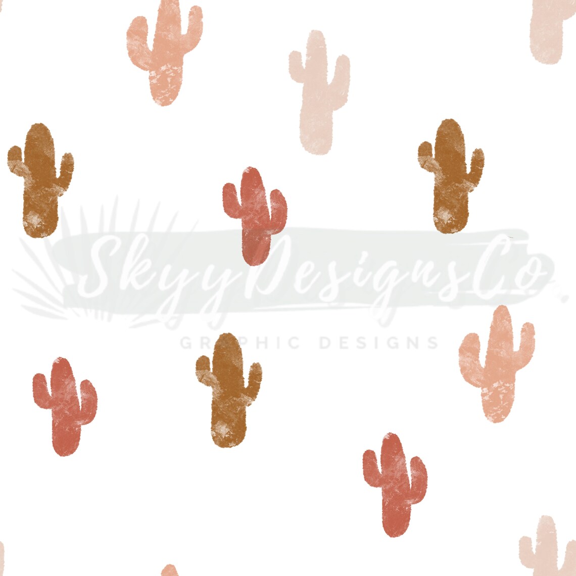 Watercolor Western Cactus Digital Seamless Pattern for Fabrics - Etsy