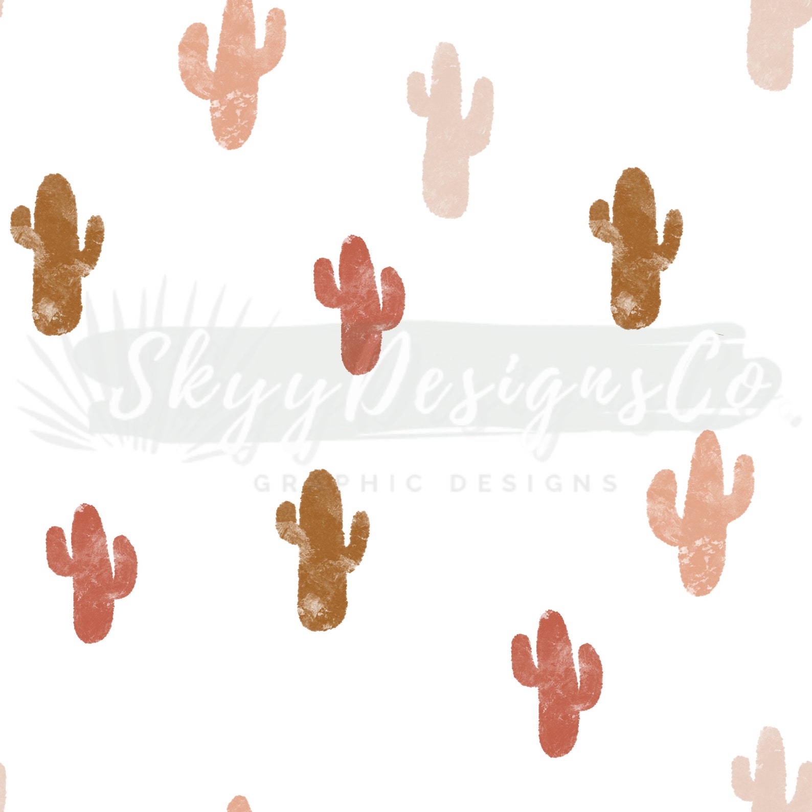 Watercolor Western Cactus Digital Seamless Pattern for Fabrics | Etsy