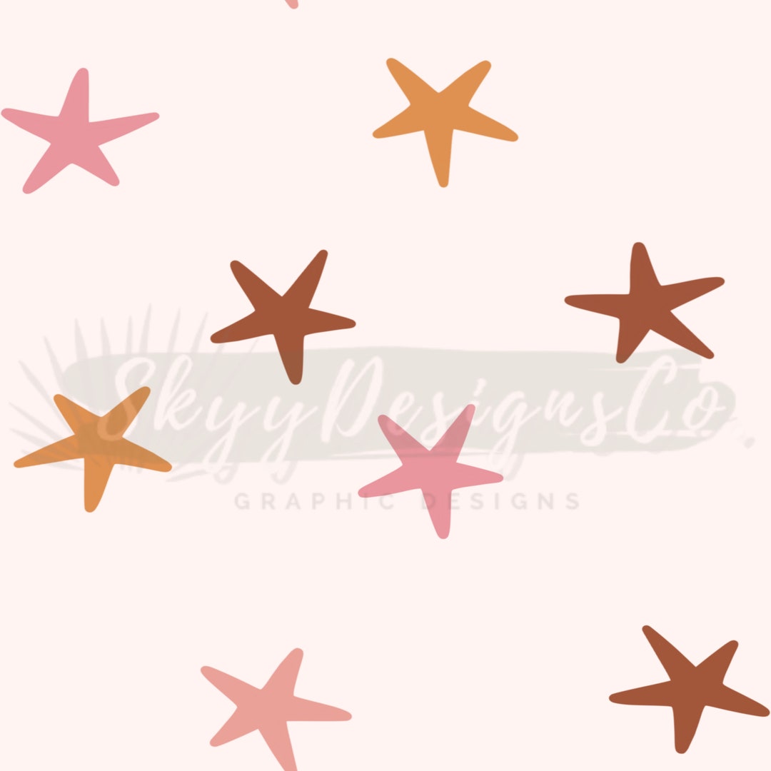 Boho Stars Digital Seamless Pattern for Fabrics and Wallpapers, Boho ...