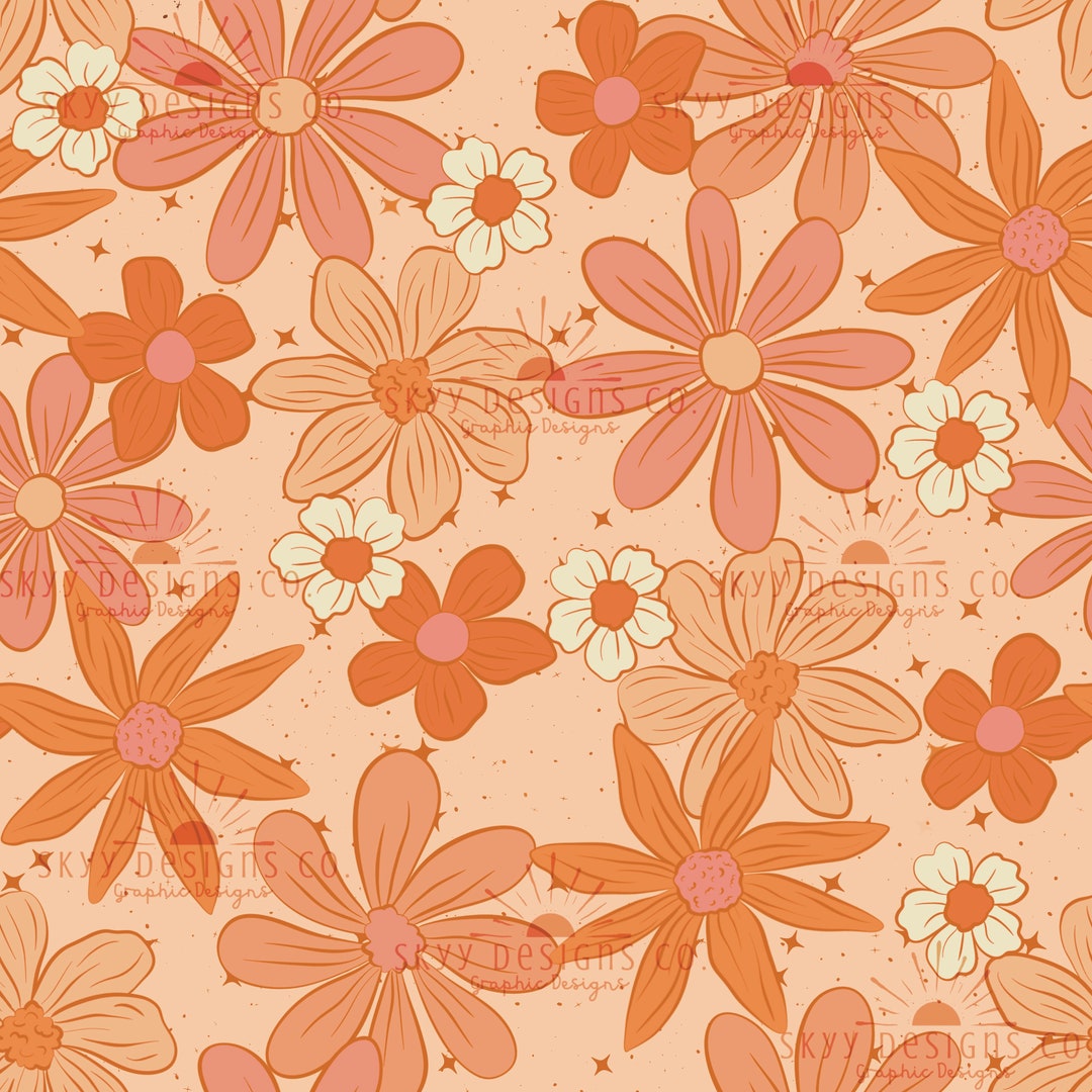 Boho Fall Floral Seamless Pattern for Fabrics and Wallpapers, Fall ...