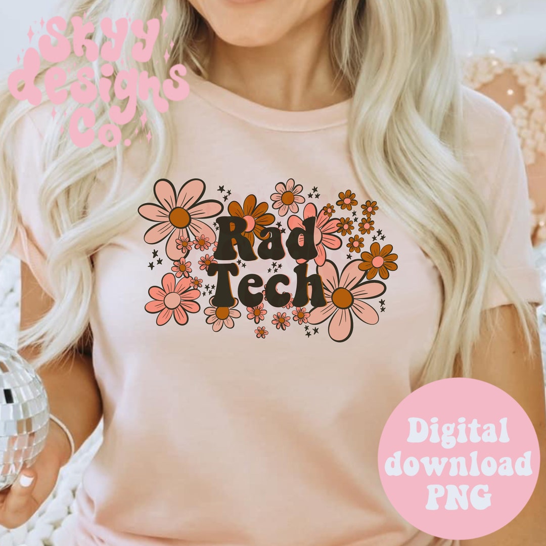 Rad Tech X-ray Tech PNG Design Medical Floral PNG Design for - Etsy