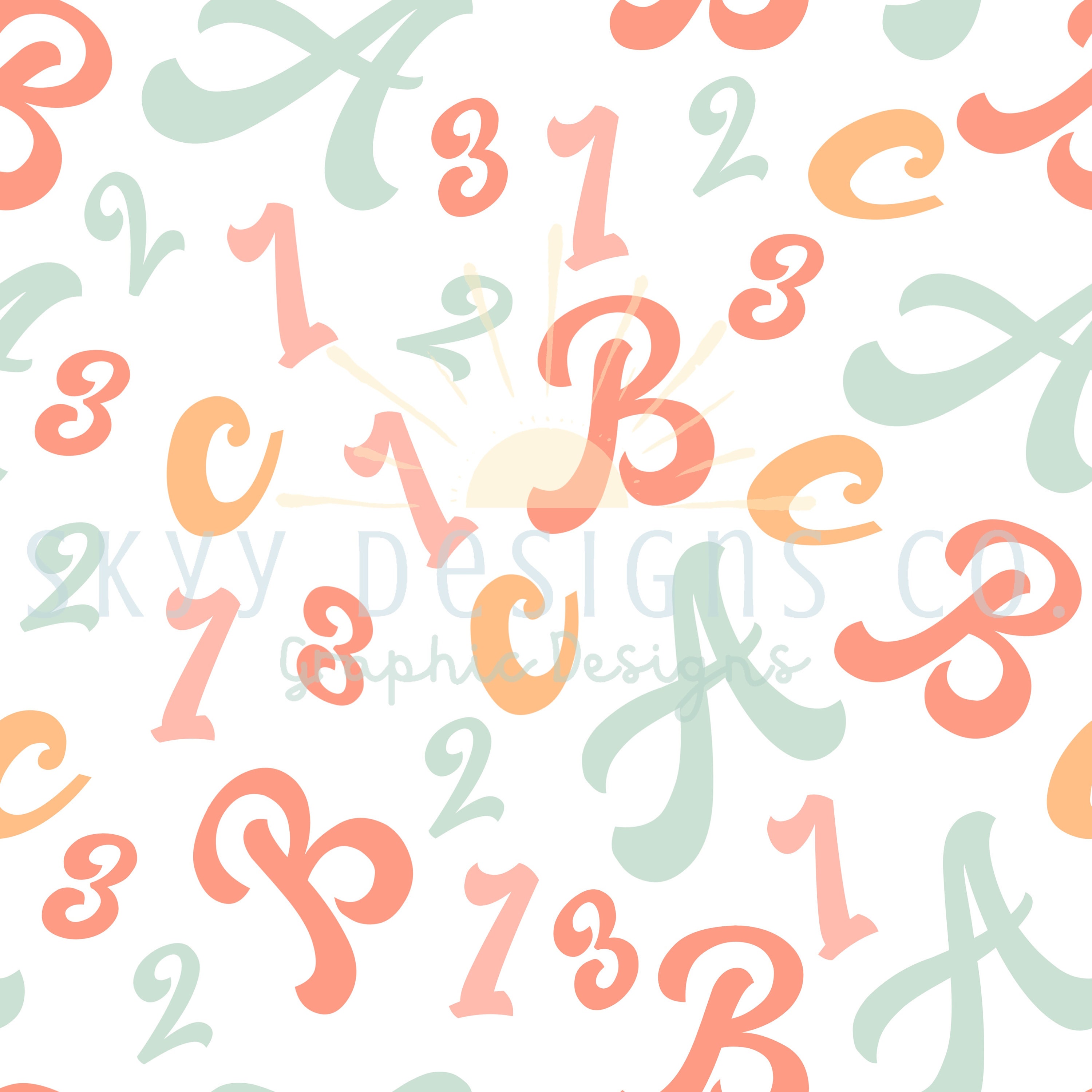 ABC Retro Digital Seamless Pattern for Fabrics and Wallpapers - Etsy UK