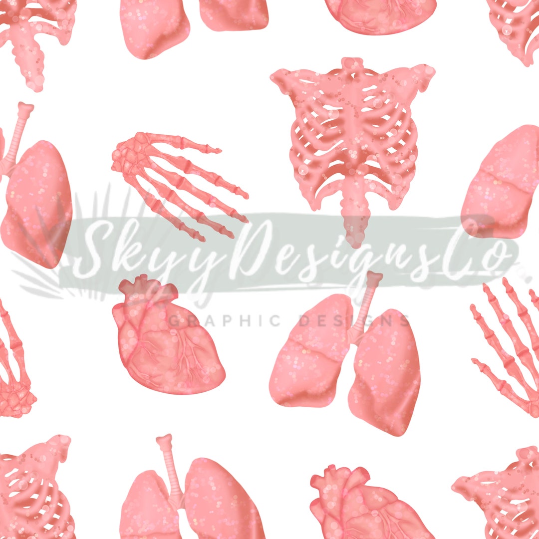 Anatomy Medical Digital Seamless Pattern for Fabrics and Wallpapers ...
