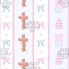 Boho Easter Bunnies Digital Seamless Pattern for Fabrics, Boho Easter ...