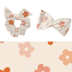 Boho Retro Daisy Minimal Digital Seamless Pattern for Fabrics and ...