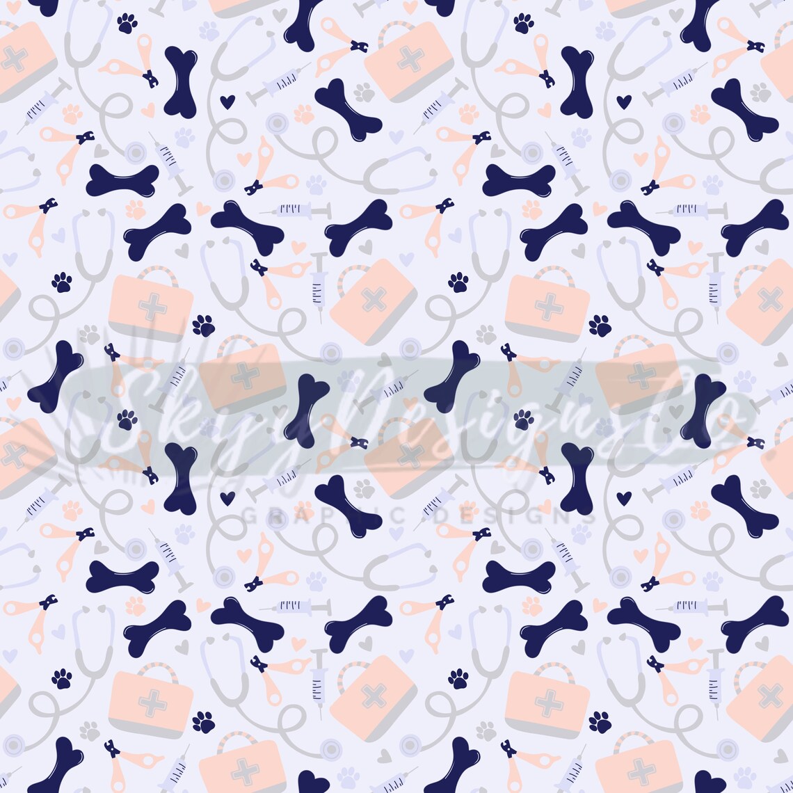 Dog Vet Animal Medical Digital Seamless Pattern for Animal - Etsy Australia