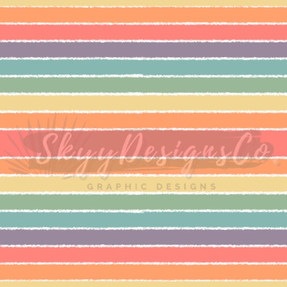 Rainbow Stripe Digital Seamless Pattern for Fabrics and | Etsy