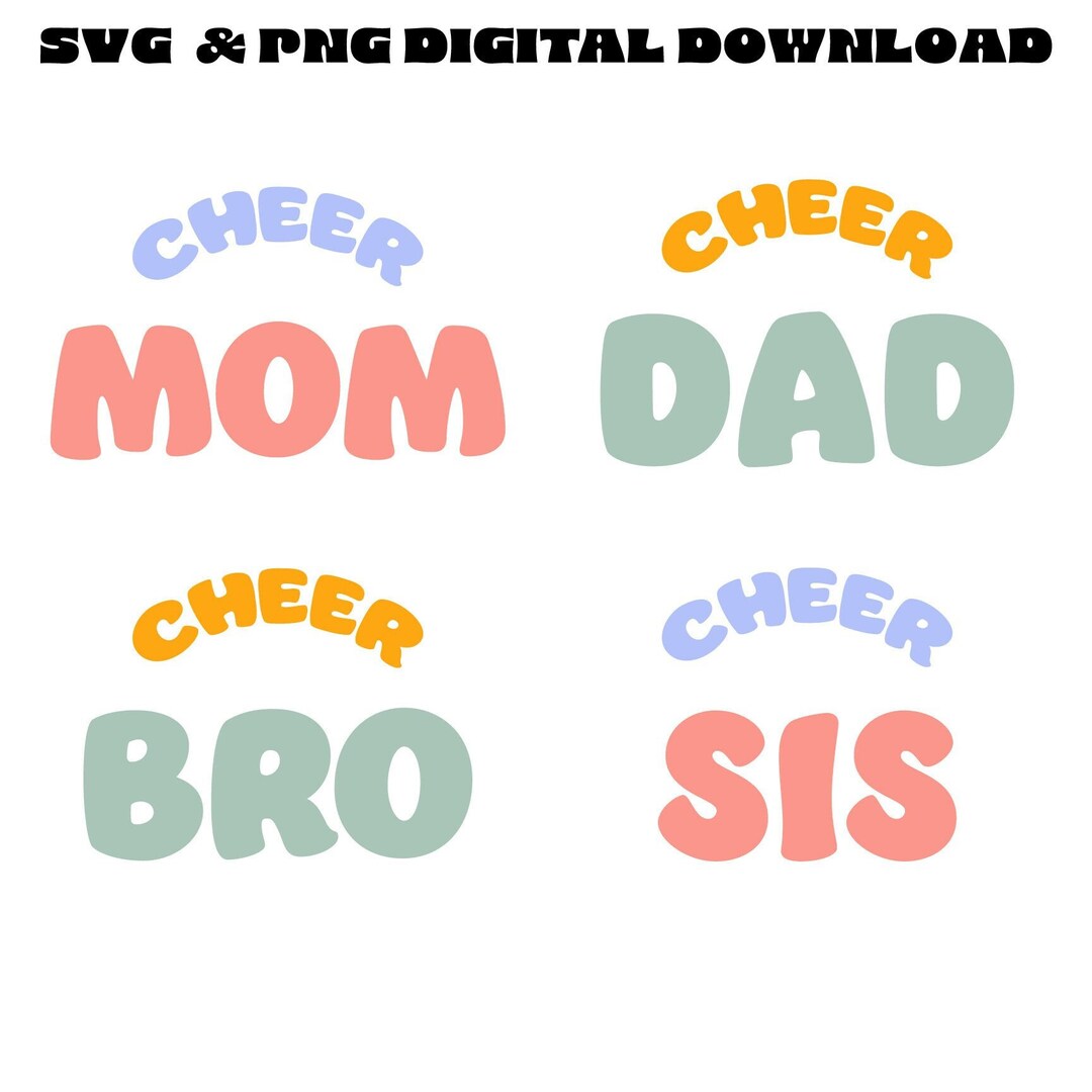 Cheerleading Family SVG and PNG, Cheer Family SVG, Trendy Cheerleader ...