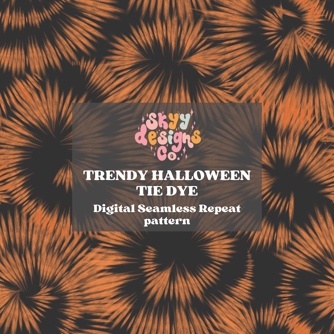 Halloween Tie Dye Digital Seamless Pattern for Fabrics and Wallpapers ...