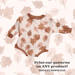 Neutral Fall Thanksgiving Seamless Bundle Digital Patterns for Fabrics ...