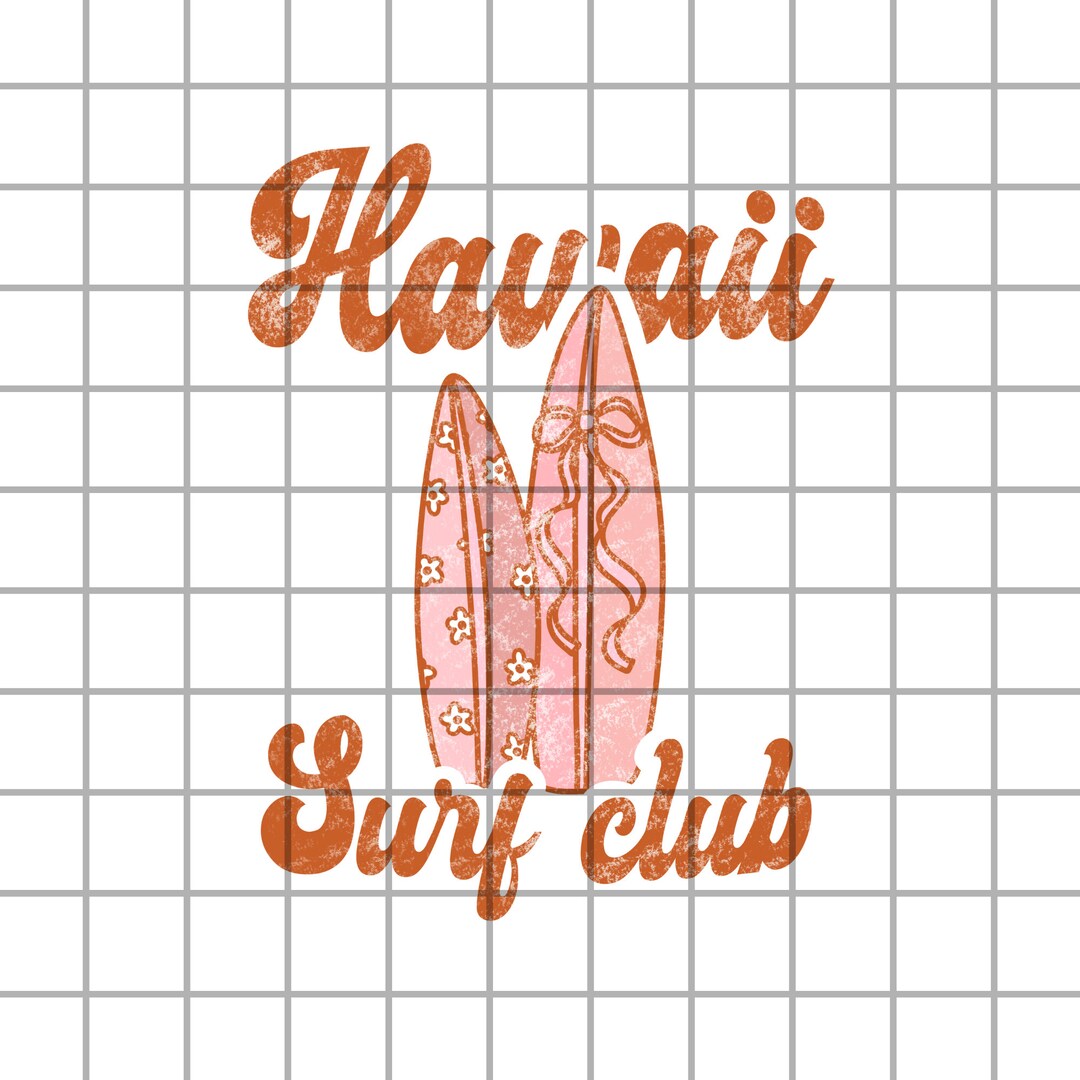 Hawaii Surf Club PNG, Tropical T Shirt Design Digital Download - Etsy