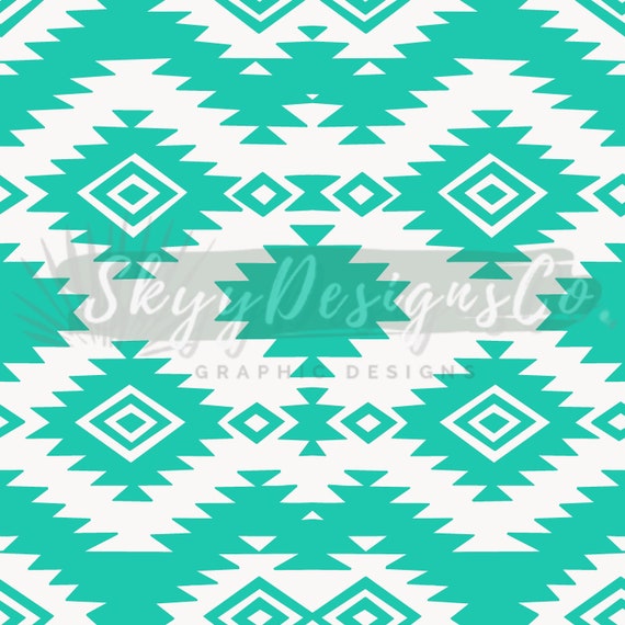 Teal Aztec Background