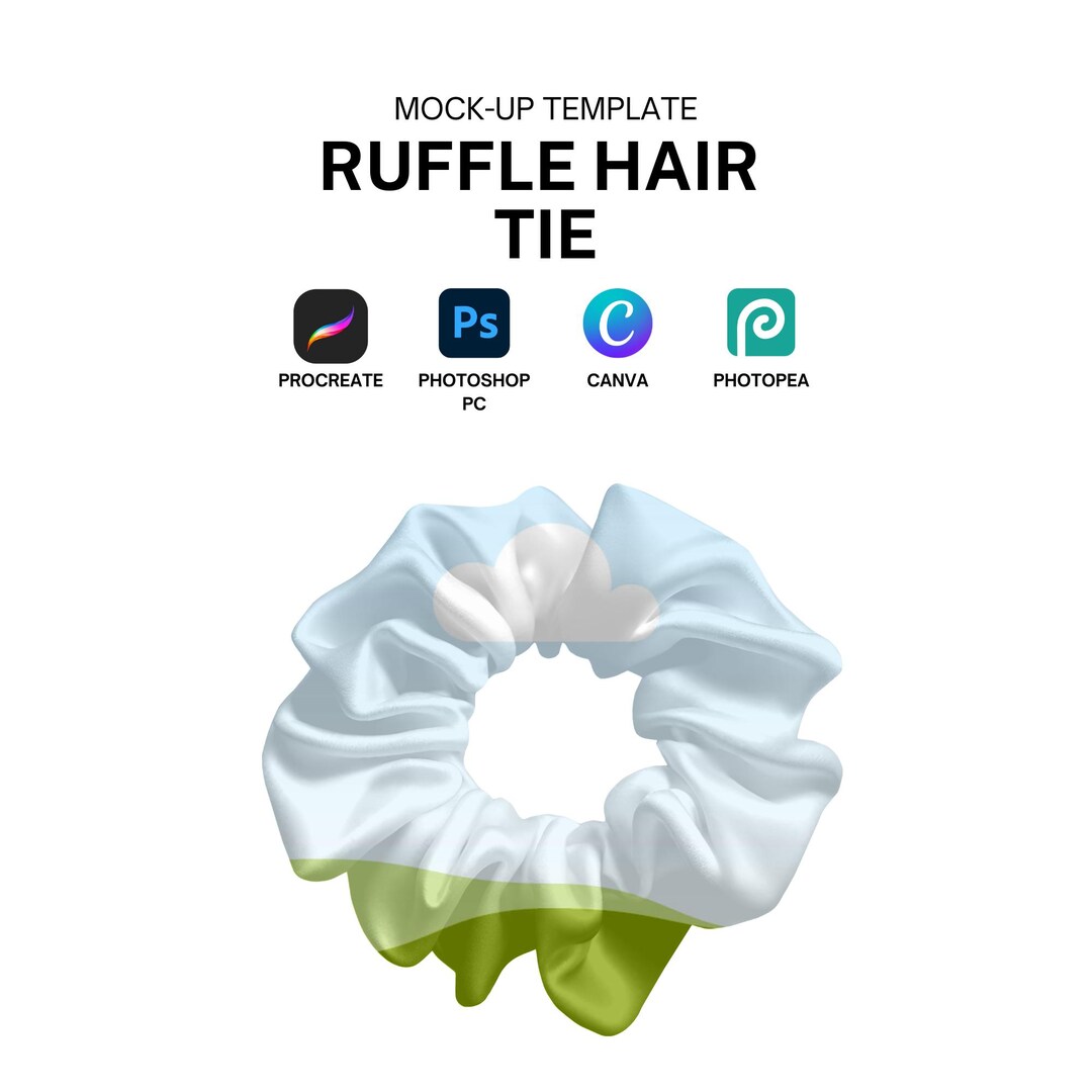 Hair Tie Mockup Realistic Template for Procreate, Photoshop, Canva ...