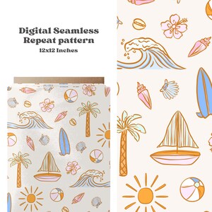 Trendy Tropical Summer Seamless Pattern for Summer, Topical Summer ...
