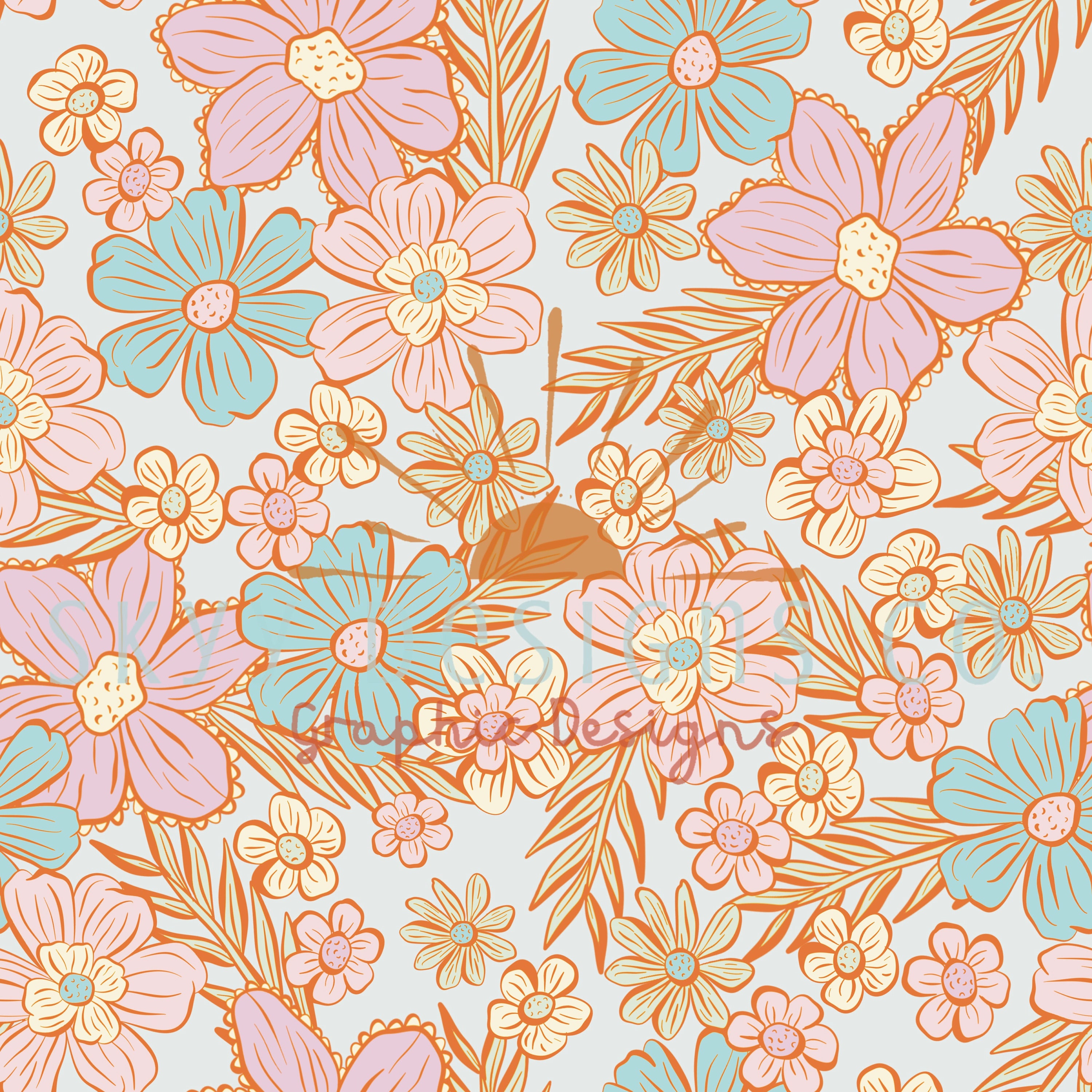 Pastel Spring Dainty Floral Digital Seamless Pattern for - Etsy