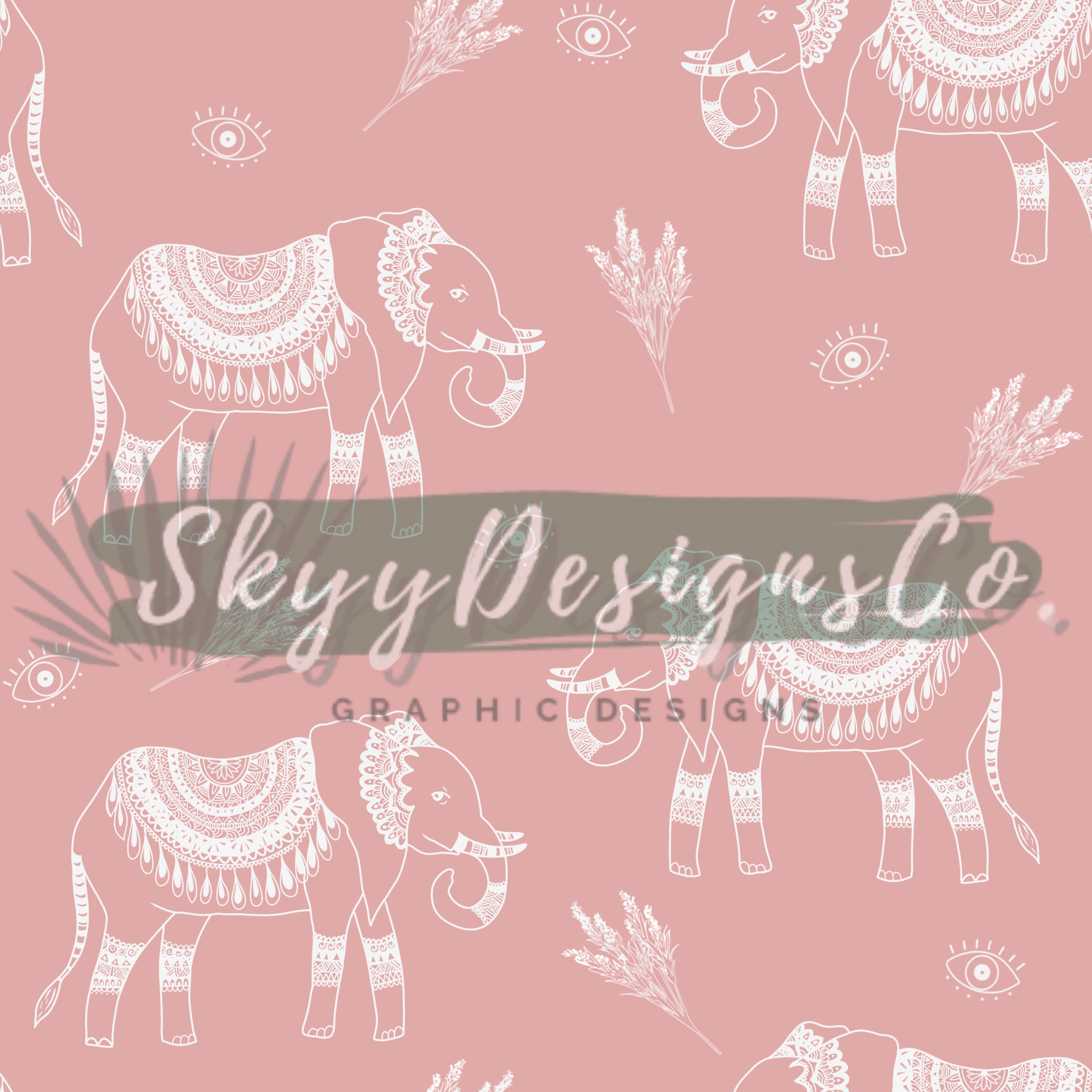 Bohemian Elephant Wallpaper