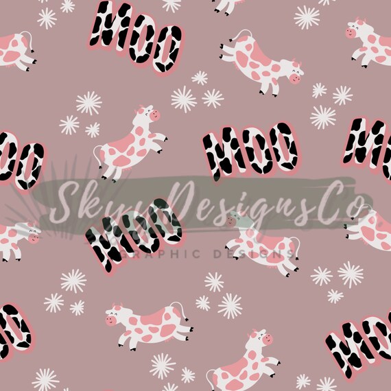 Moo Cows Digital Seamless Pattern for Fabrics and Wallpapers - Etsy