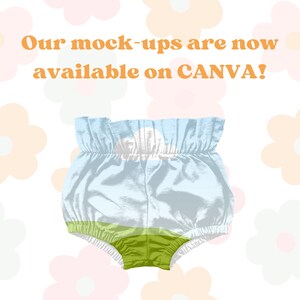 Ruffle Bloomers Realistic Mock-up Template for Procreate Canva and ...