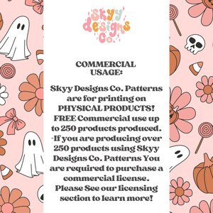 Boho Ghosts Seamless Pattern Design for Halloween, Digital Download ...