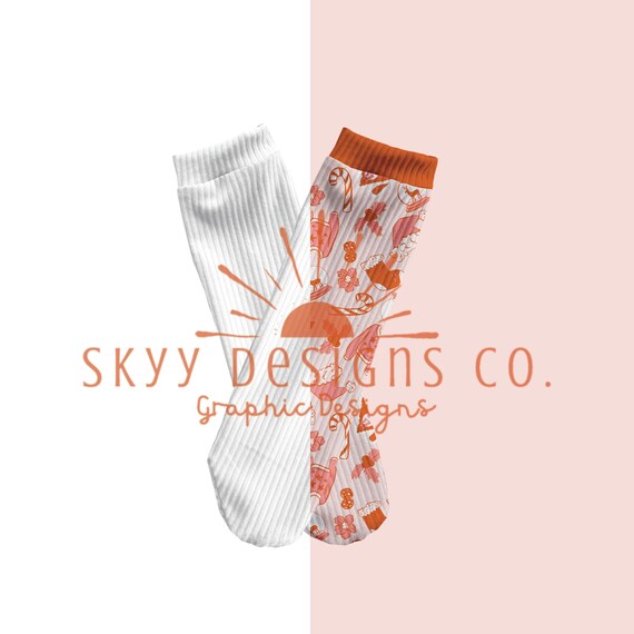 Ribbed Socks Realistic Mock-up Template for Procreate and - Etsy