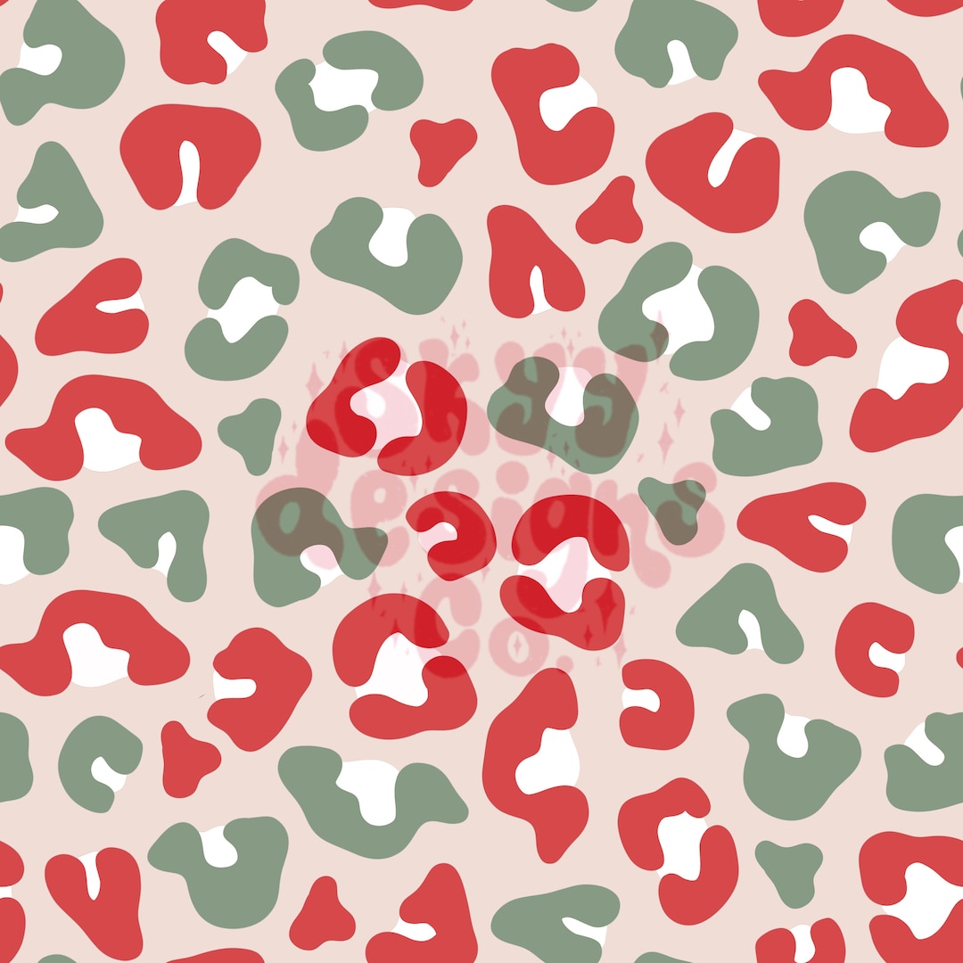 Holiday Cheetah Seamless Repeat Pattern for Christmas, Christmas ...