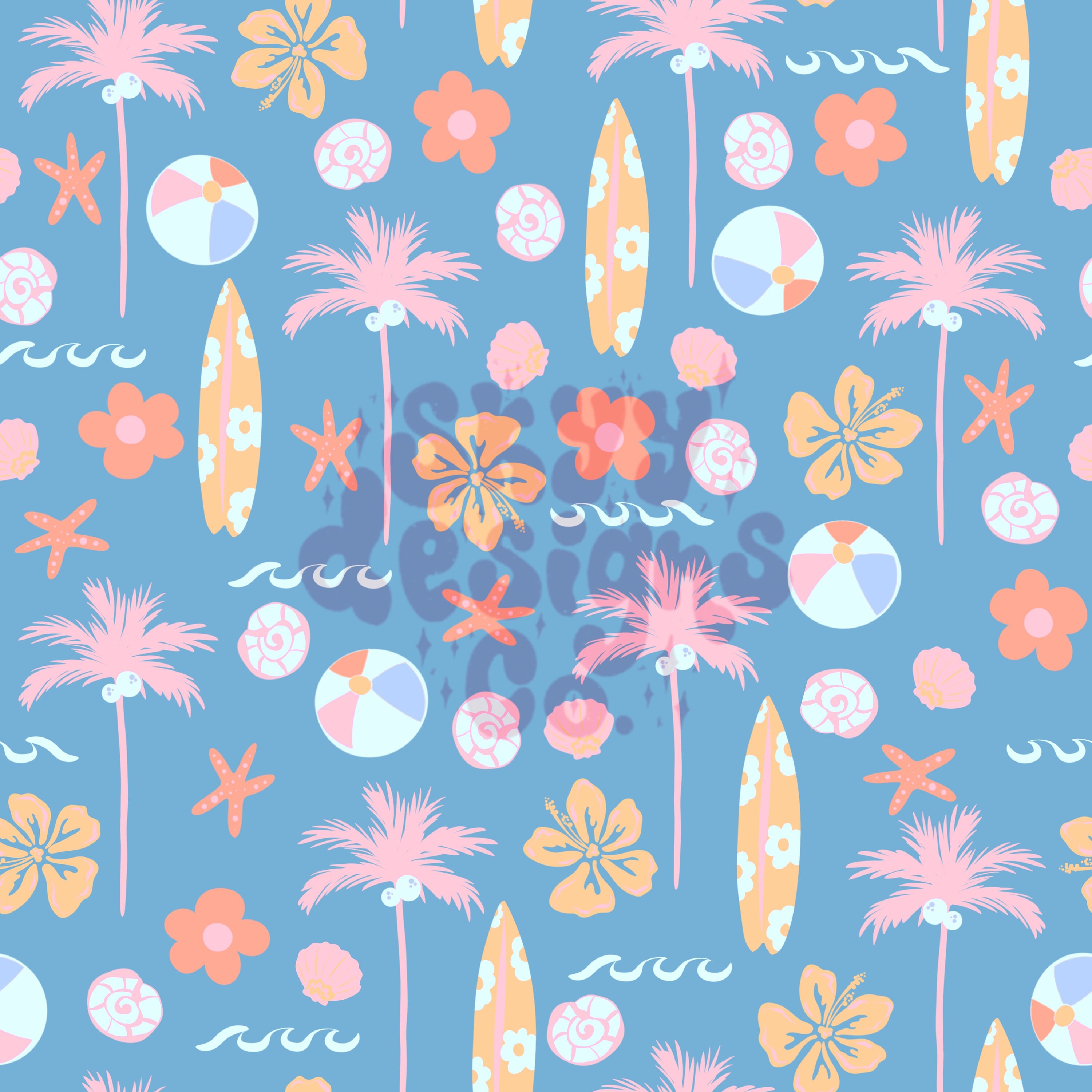 Trendy Tropical Summer Seamless Pattern for Summer, Topical Summer ...