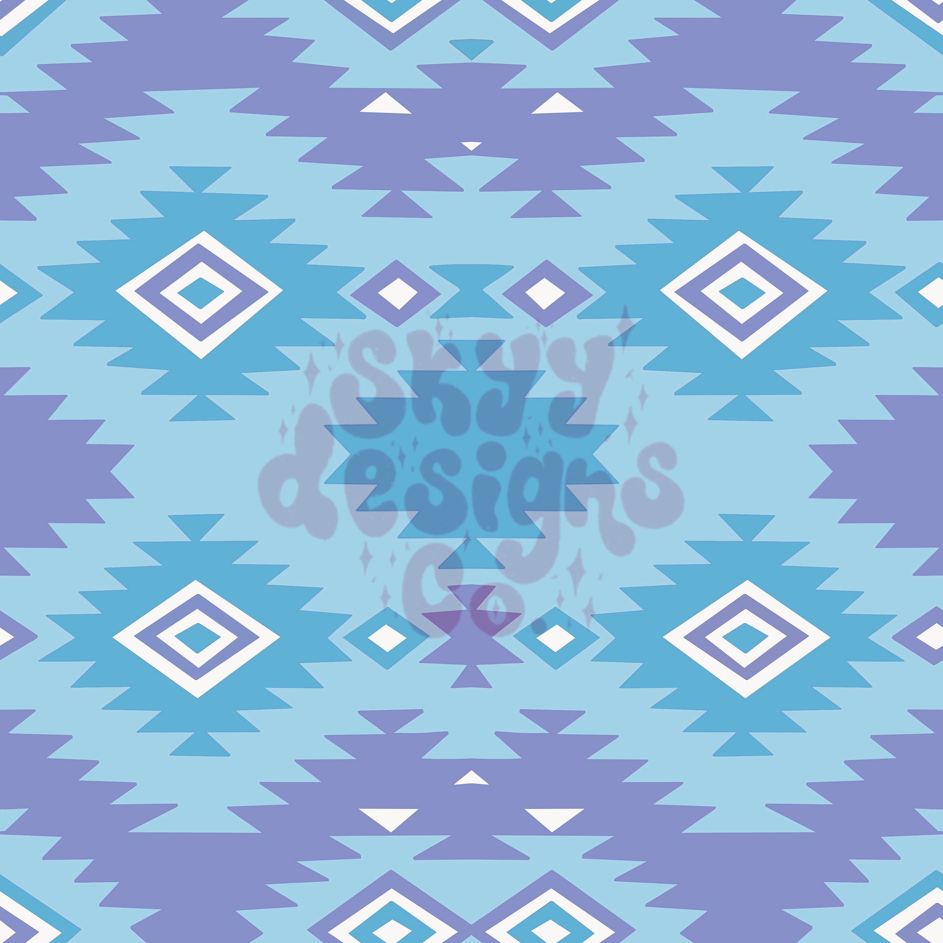 Blue Aztec Print Background