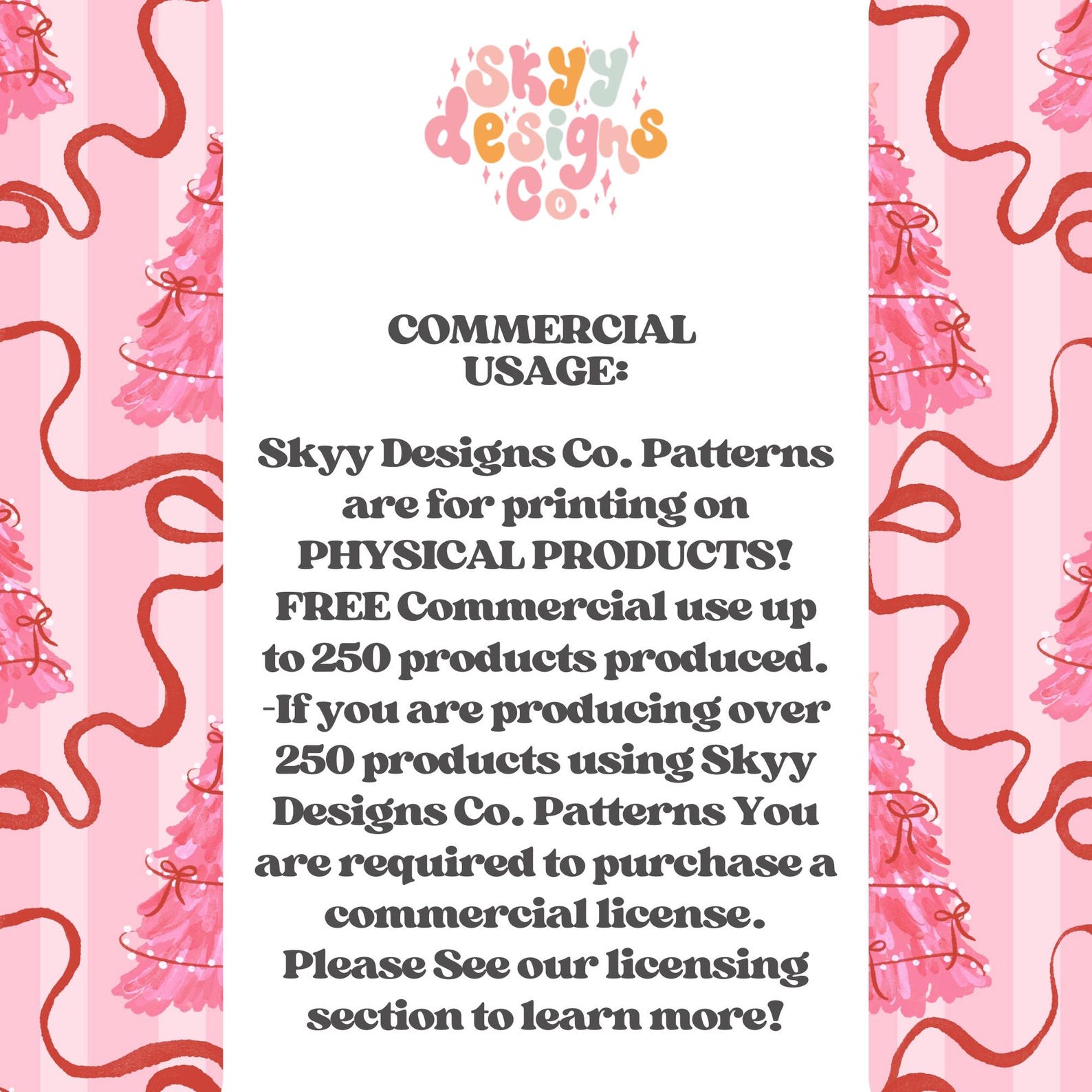 Coquette Pink Christmas Trees and Bows Seamless Pattern Design Digital ...