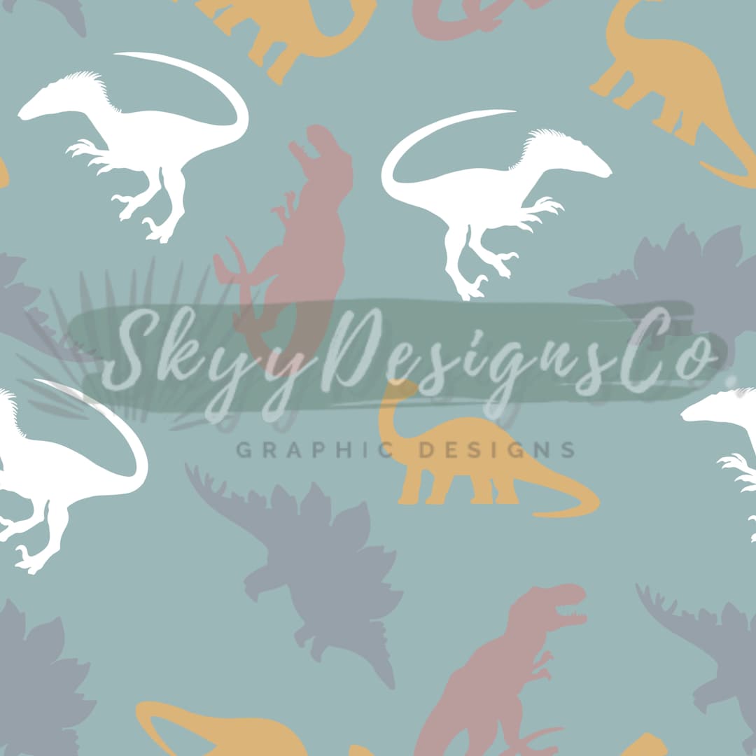 Gender Neutral Dinosaurs Seamless Pattern for Kids, Dinosaur Kids ...