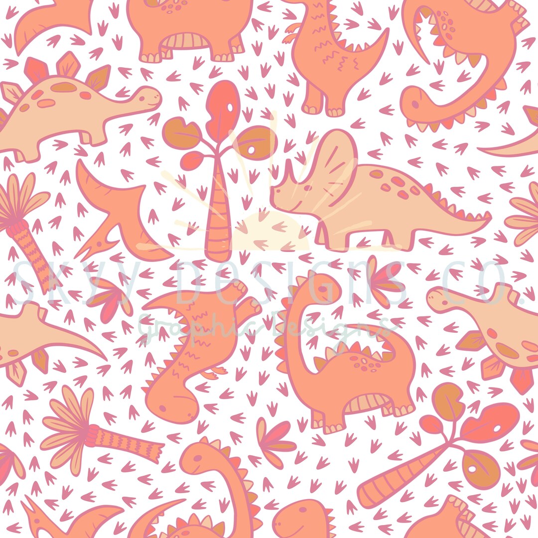 Dinosaur Tracks Digital Seamless Pattern for Fabrics and Wallpapers ...