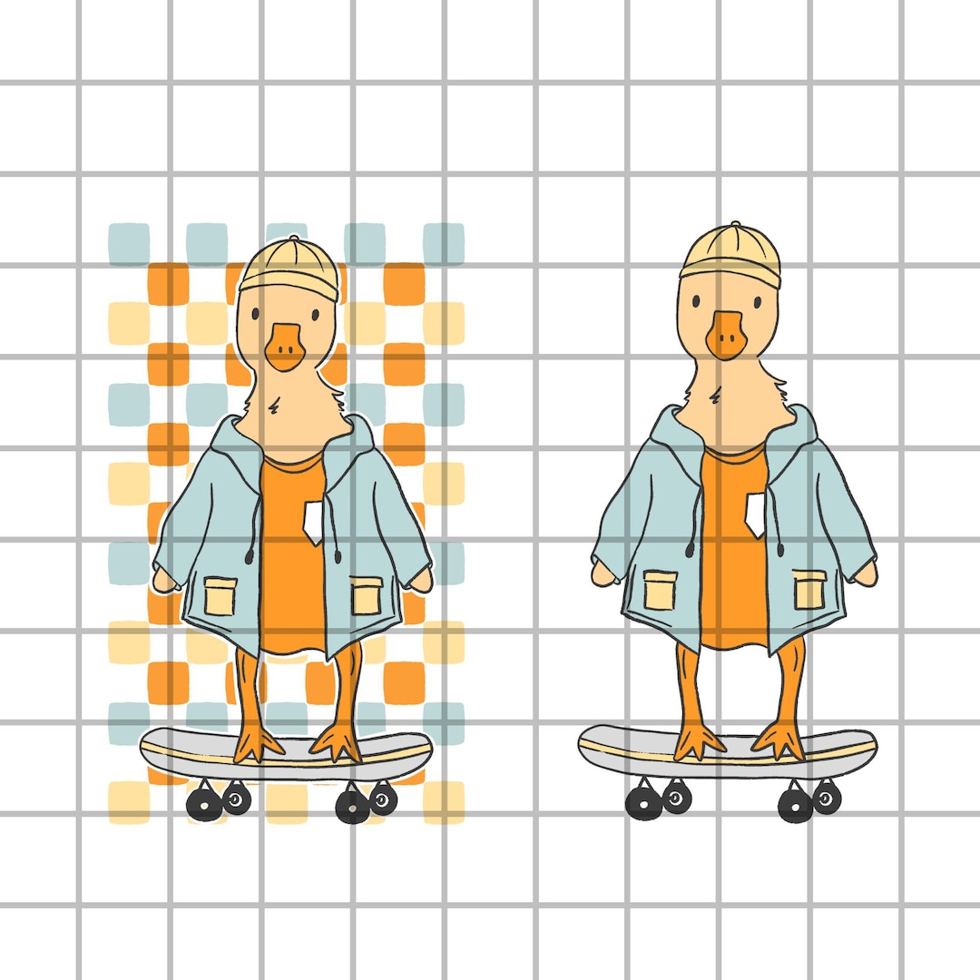 Boys Spring Ducks PNG Design Download, PNG Clipart Trendy Skateboarding ...