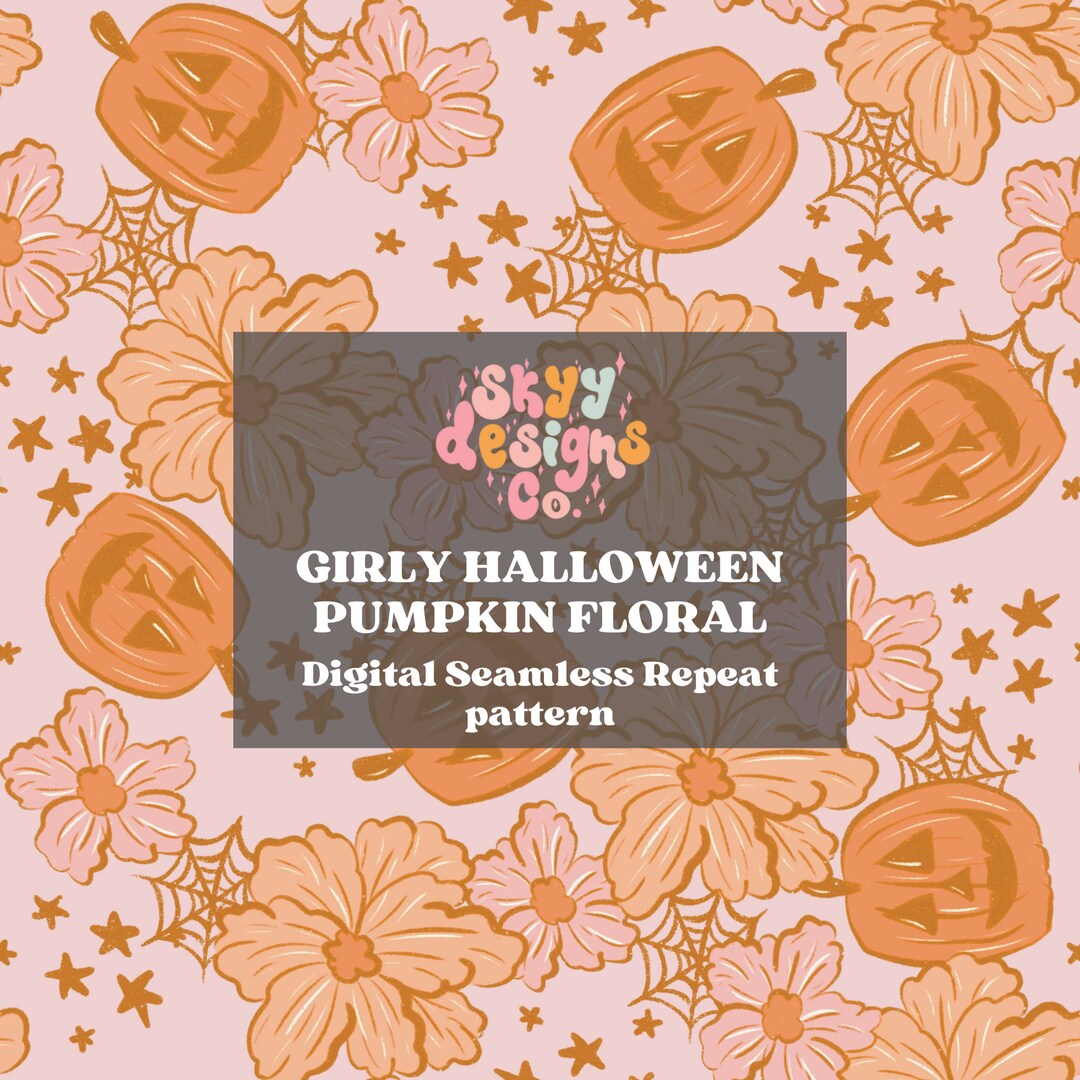 Boho Halloween Floral Seamless File Pattern for Fabrics and Wallpaper ...