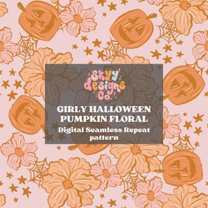 Boho Halloween Floral Seamless File Pattern for Fabrics and Wallpaper ...