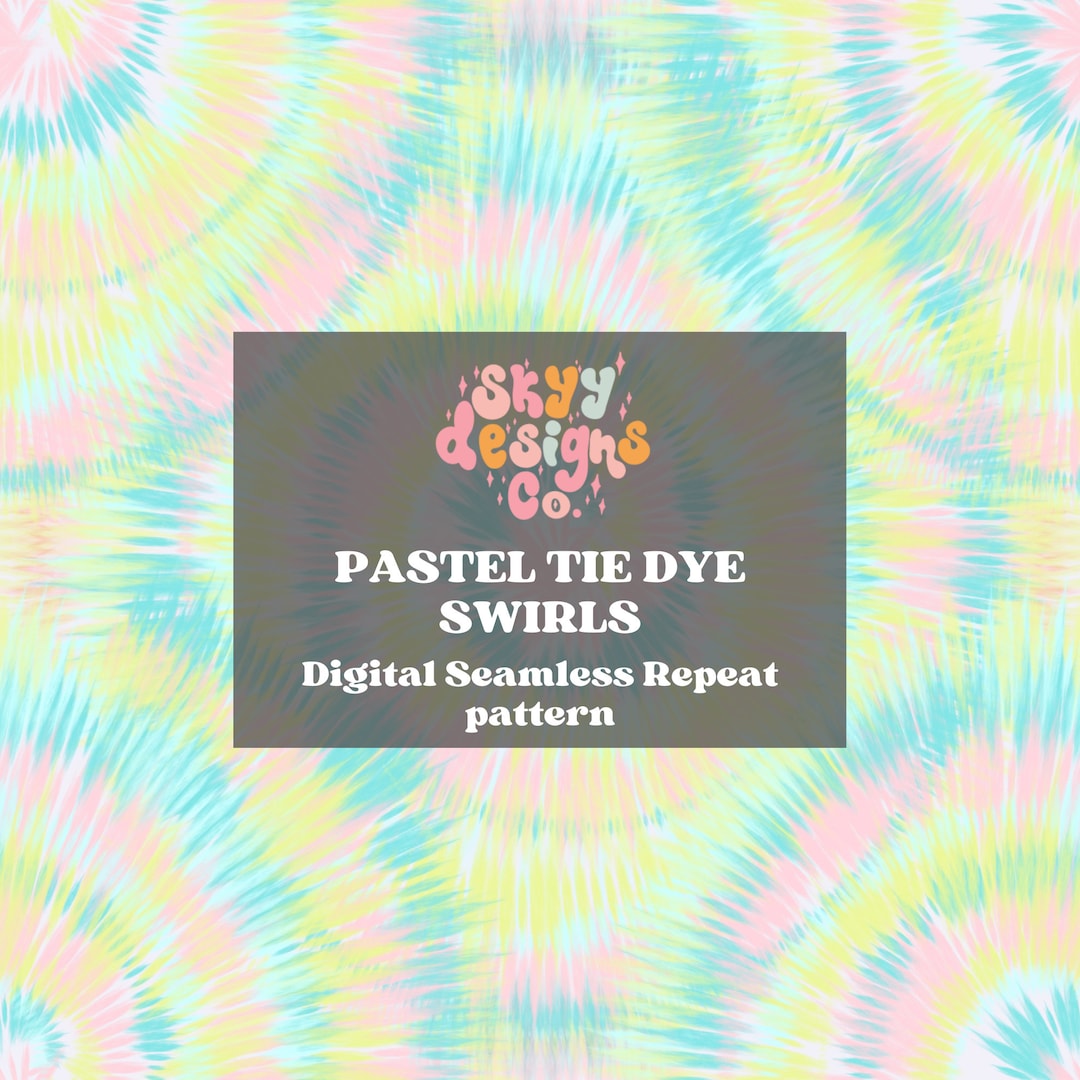 Pastel Spring Rainbow Tie Dye Digital Seamless Pattern for Fabrics and ...