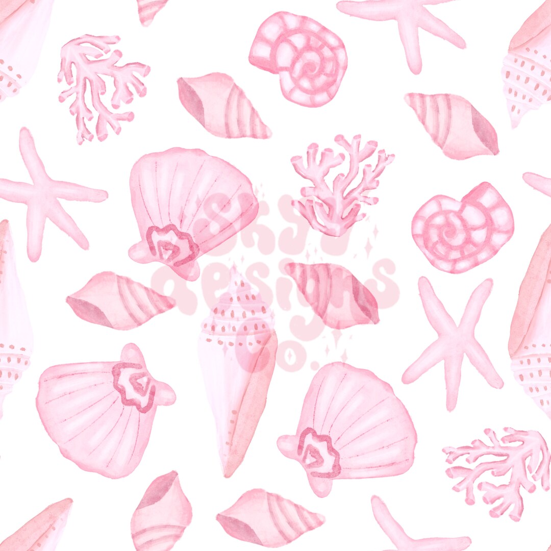 Watercolor Sea Shells Digital Seamless Pattern for Fabrics and ...