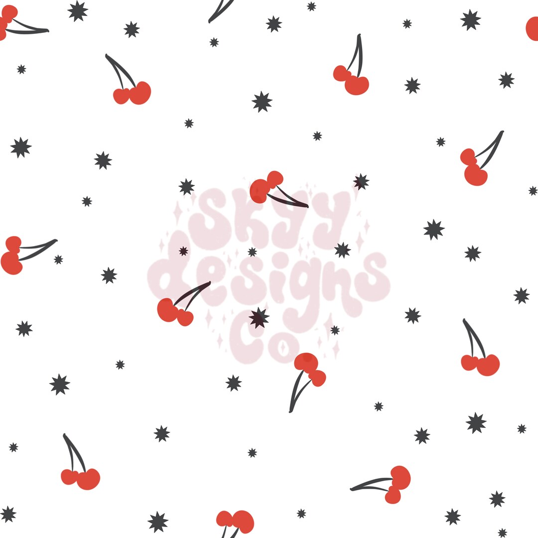 Cherries Digital Seamless Pattern for Fabrics and Wallpapers Fruit ...
